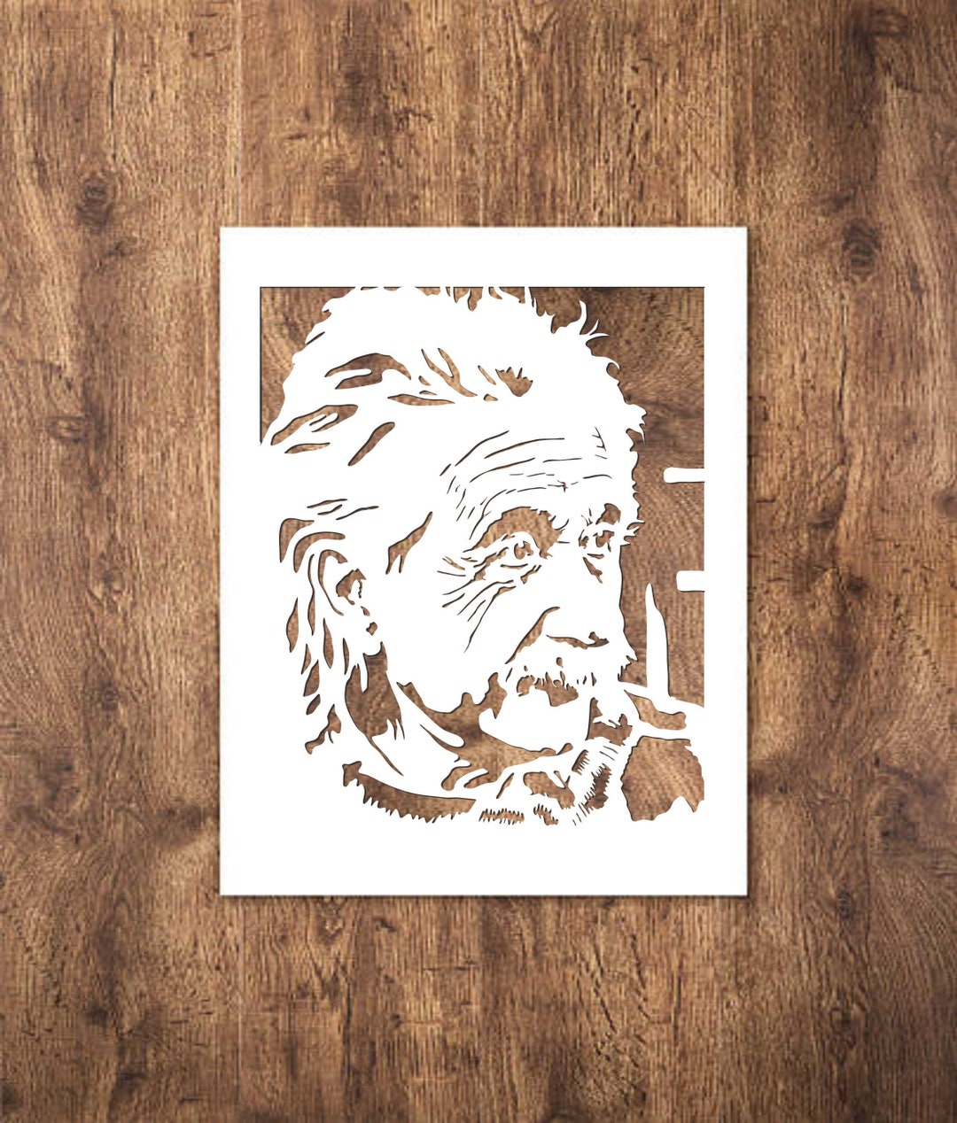 Albert Portrait Stencil: Reusable Custom Stencil for Painting DIY Craft ...