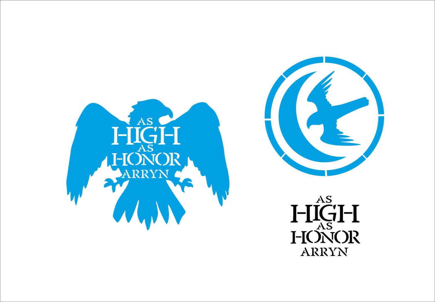 Stencils House Arryn Sigil: Set of 3 reusable plastic Stencils | Etsy