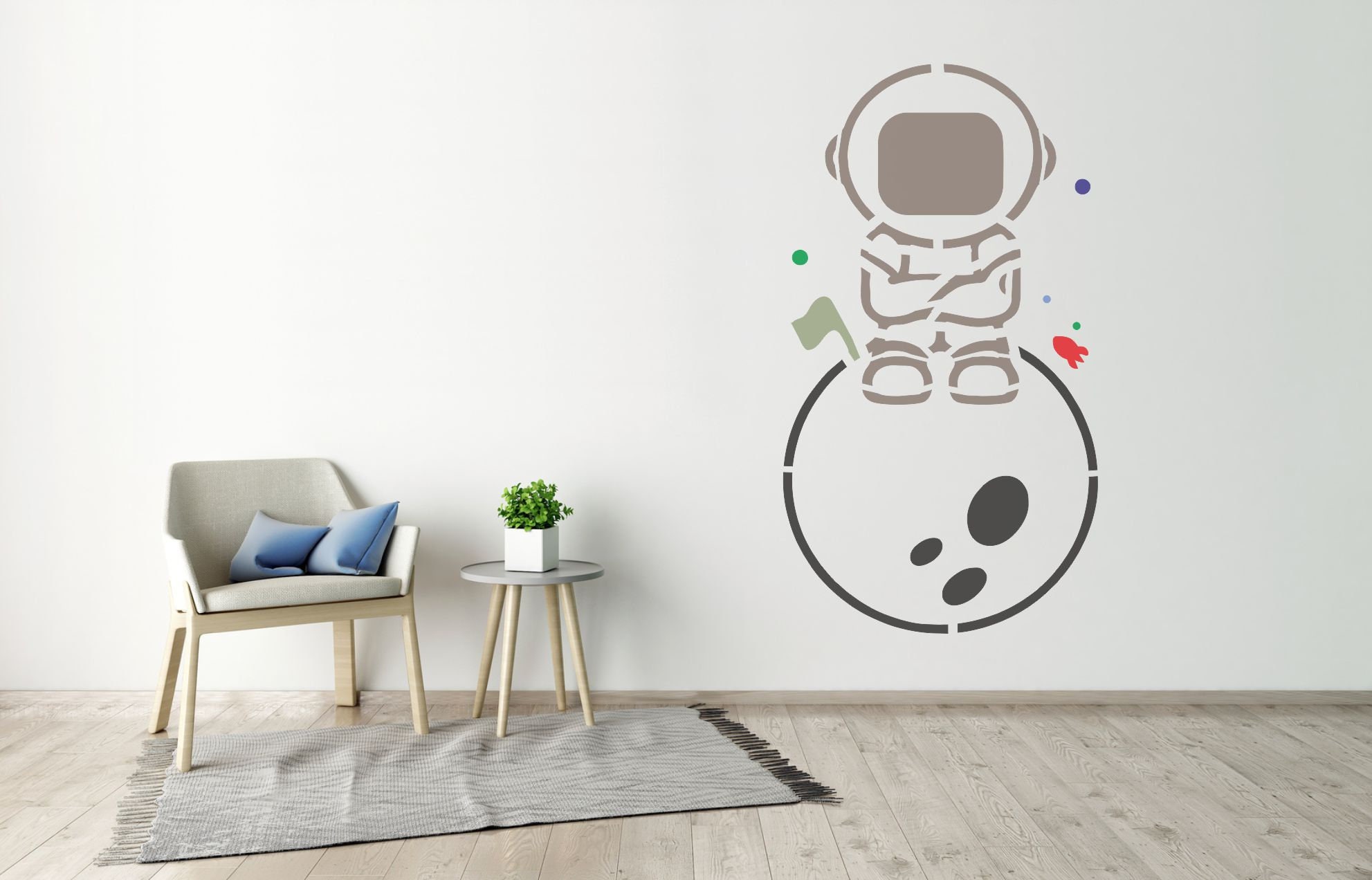 Astronaut Stencil: Reusable Custom Stencil for Painting - Etsy