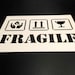 Fragile Stencil: Set of Two Stencils A4,A3 Reusable Custom Business ...