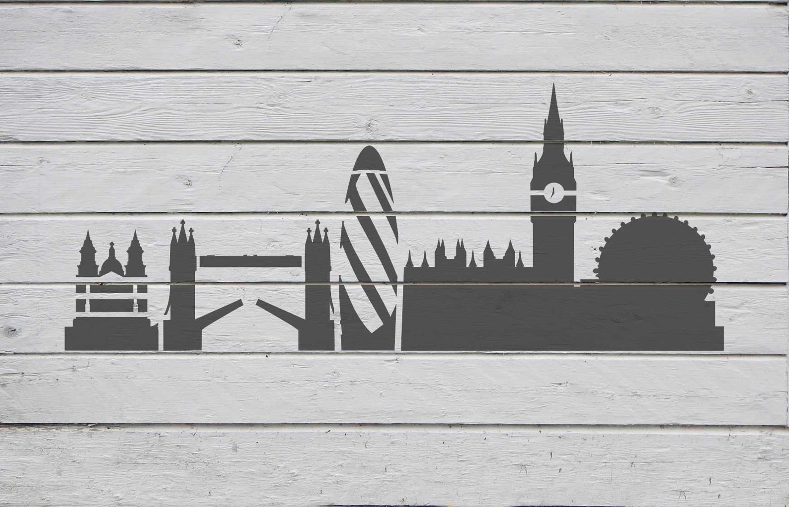 London Skyline Stencil: Reusable Custom Stencils for Painting | Etsy