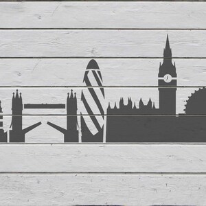 London Skyline Stencil: Reusable Custom Stencils for Painting Wall Art ...