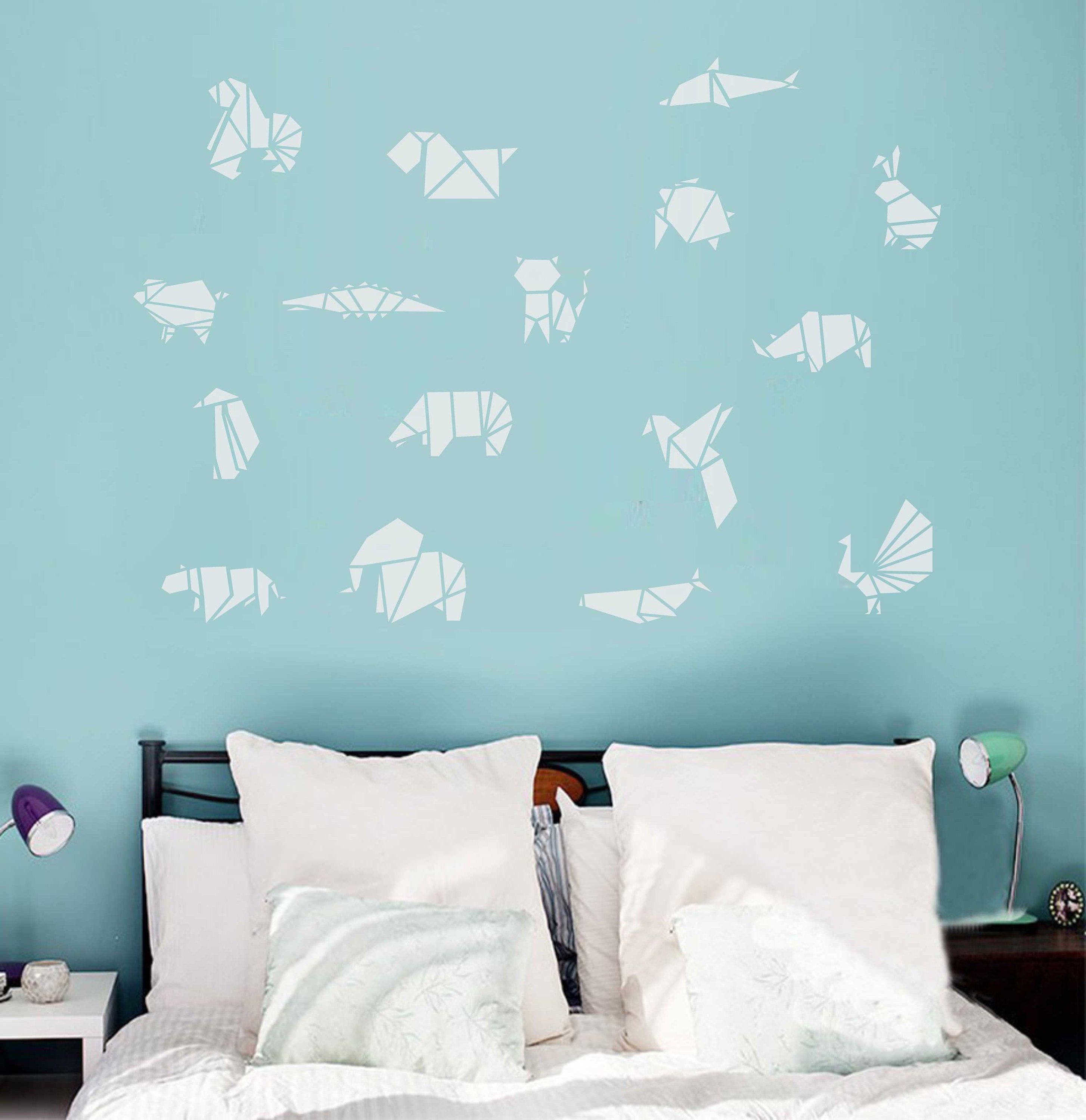 Origami Animals Stencil: Reusable Craft Stencils for Painting - Etsy