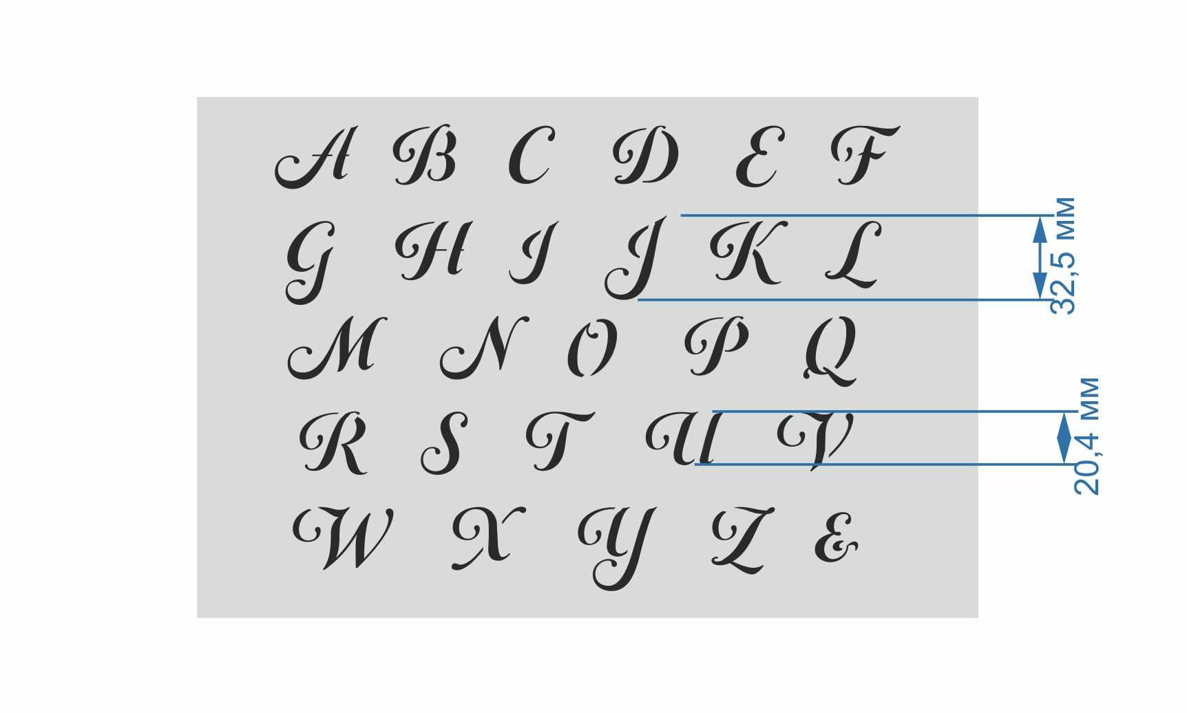 Stencil Script Alphabet Capital Letters Reusable Craft - Etsy Australia