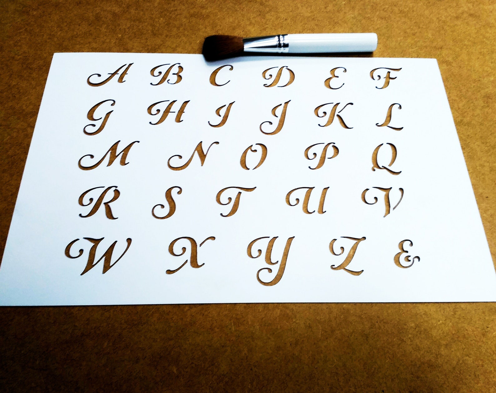 Stencil Script Alphabet Capital Letters, Reusable Craft Stencils for ...