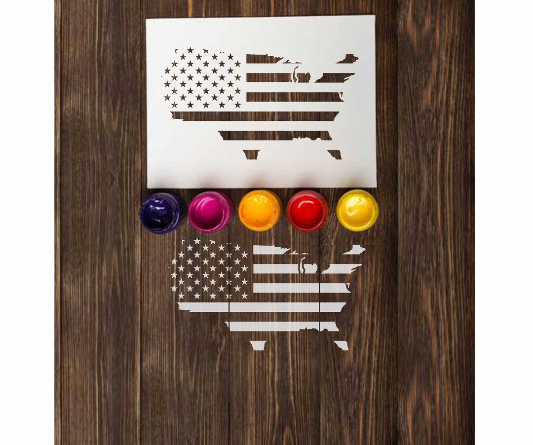 American Map Custom Stencil: Reusable Craft Stencils for Painting US ...