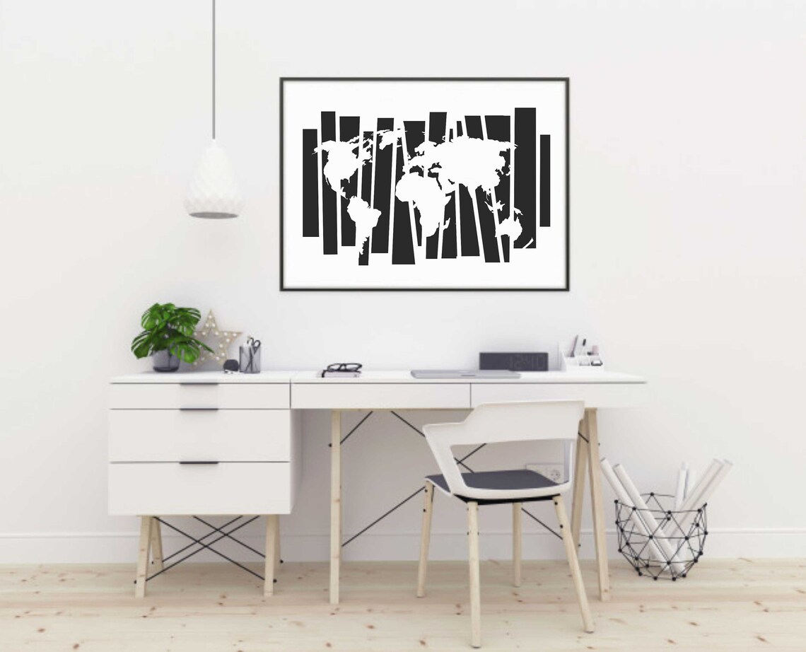 Stencil World Map Reusable Art Map Stencil World Plastic - Etsy