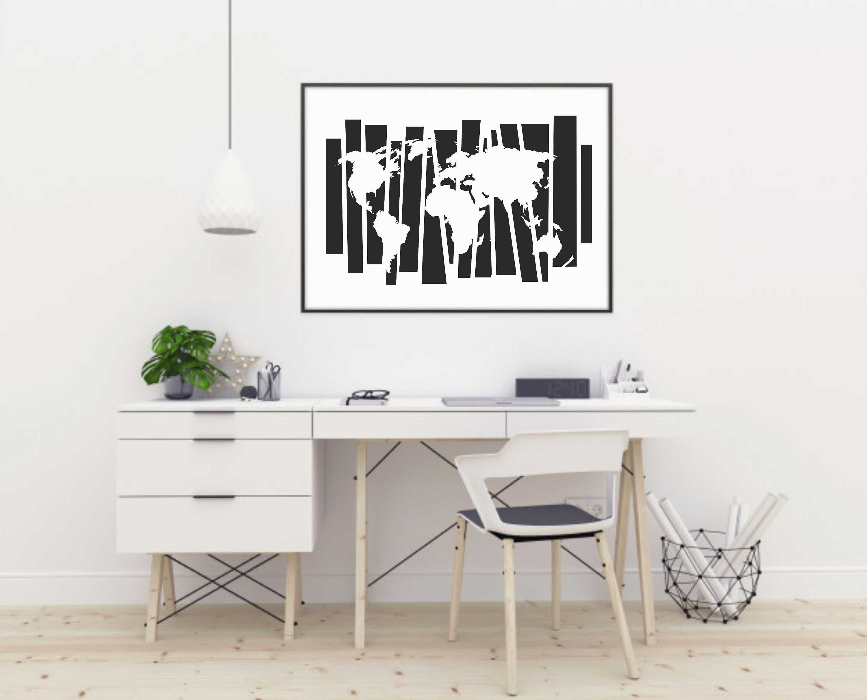 Stencil World Map Reusable Art Map Stencil World Plastic - Etsy