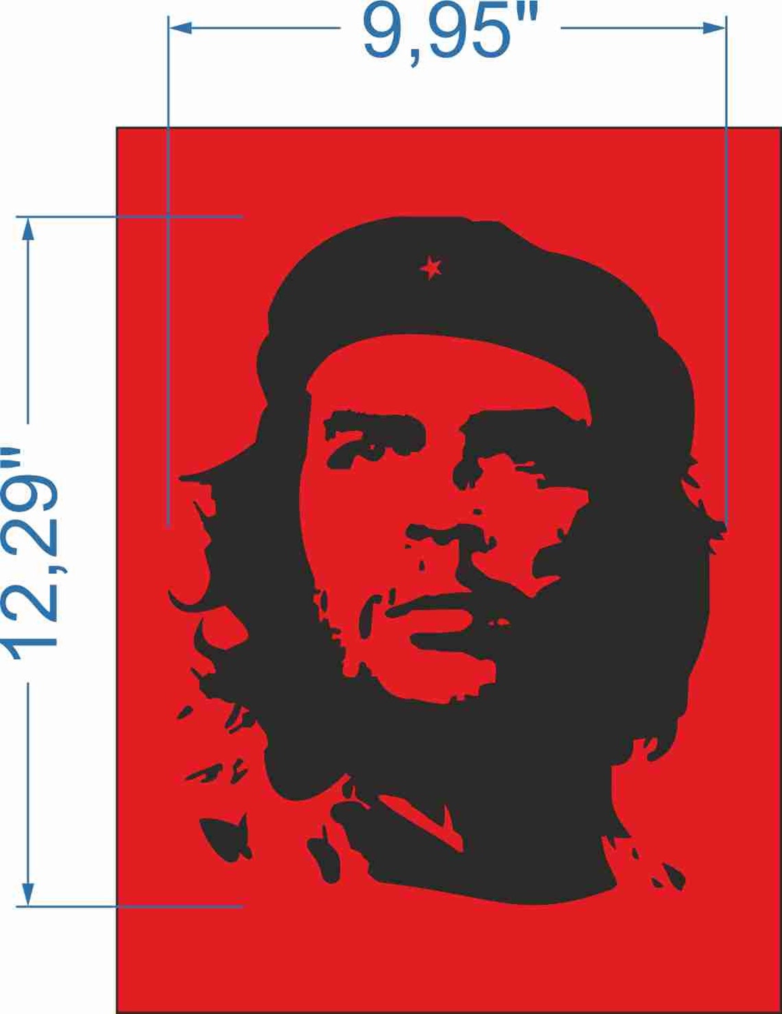 Stencils CHE GUEVARA/ Set of 3 Reusable Plastic Stencils/ Wall - Etsy