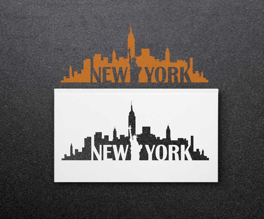 New York Skyline Stencil: Reusable Custom Stencils for Painting, Wood ...