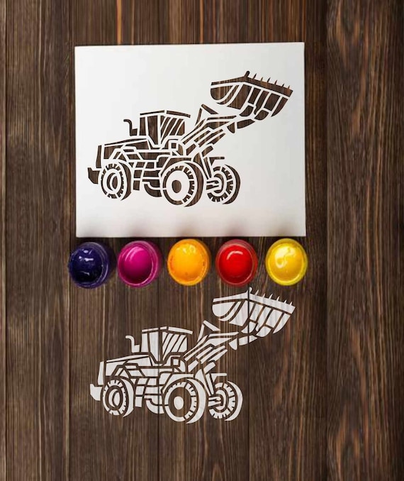 Bulldozer Custom Stencil: Reusable Stencils for Painting DIY | Etsy