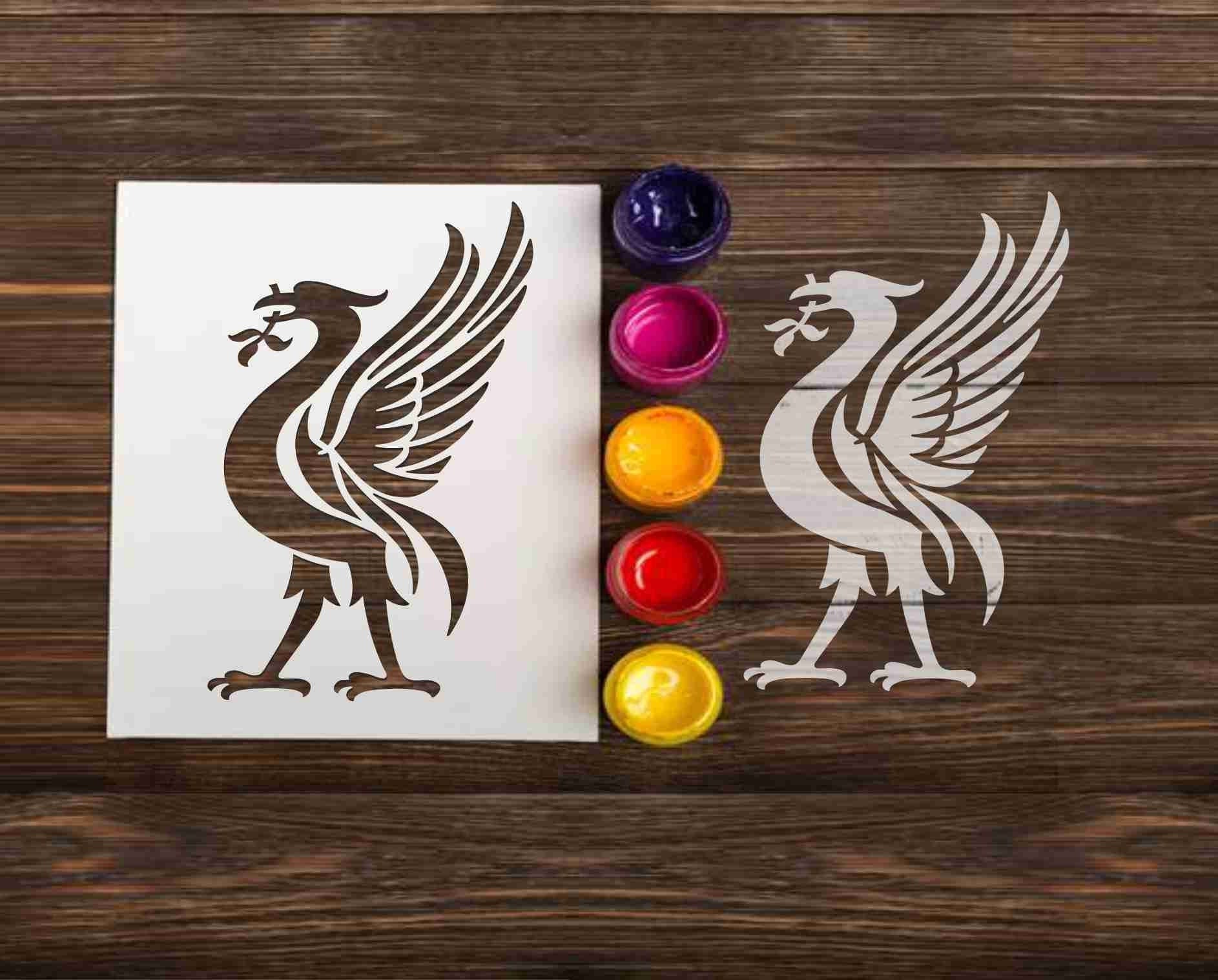 Liverpool Liverbird Custom Stencil: Reusable Plastic Stencils - Etsy UK
