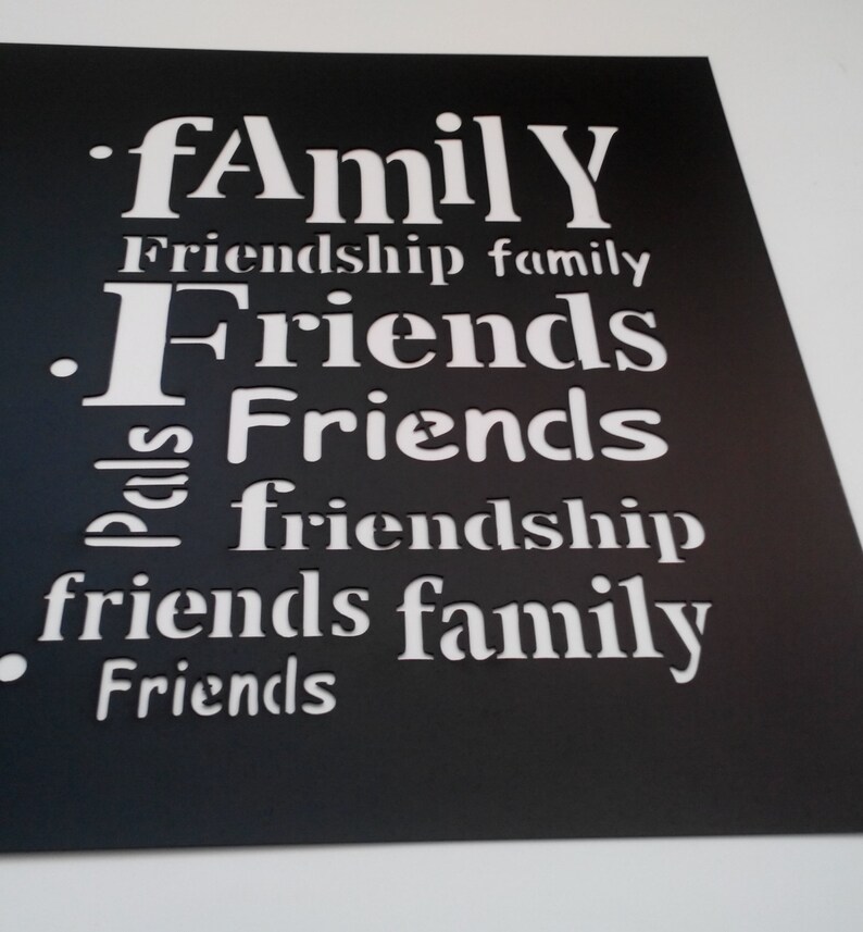 Stencil Family Friends Friendship for Painting Art Supply Wall | Etsy