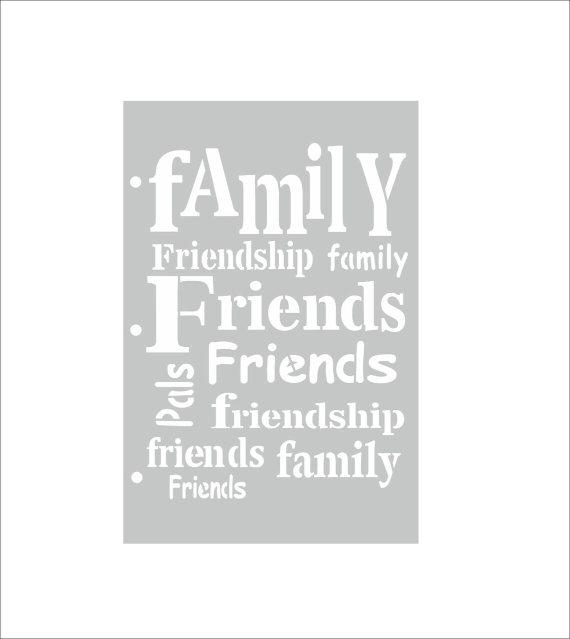 Stencil Family Friends Friendship for Painting Art Supply Wall Art Wood ...