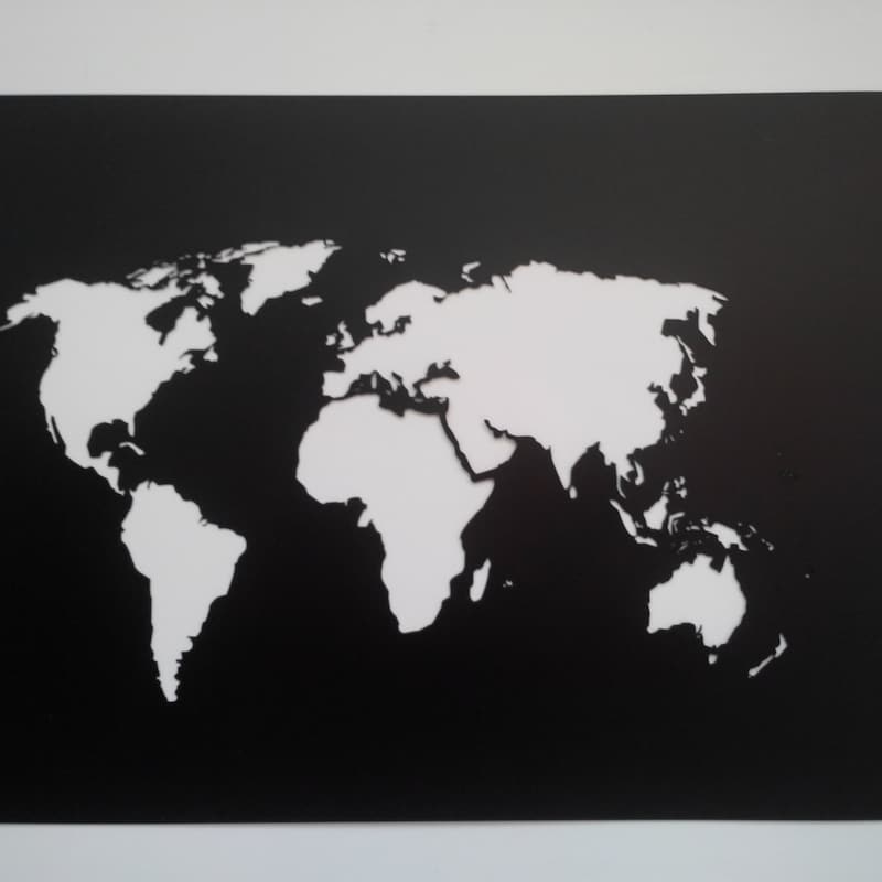 World Map Painting - Etsy