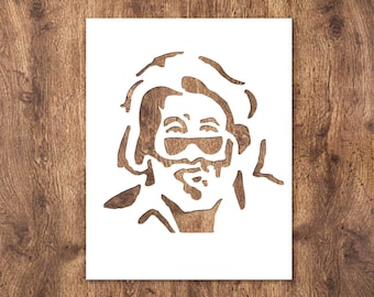 Jerry Garcia Stencil - Etsy Israel
