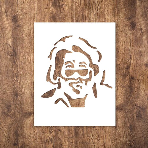 Jerry Garcia Portrait Stencil: Reusable DIY Craft Stencils for - Etsy
