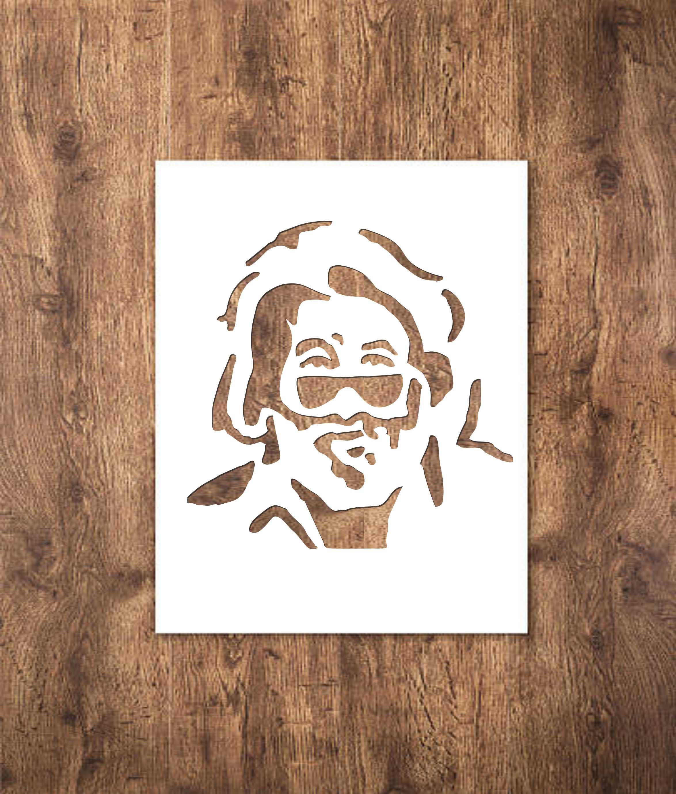 Jerry Garcia Portrait Stencil: Reusable DIY Craft Stencils for - Etsy