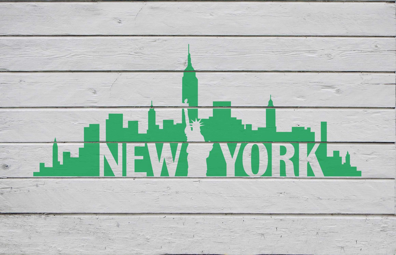 New York Skyline Stencil: Reusable Custom Stencils for Painting, Wood ...