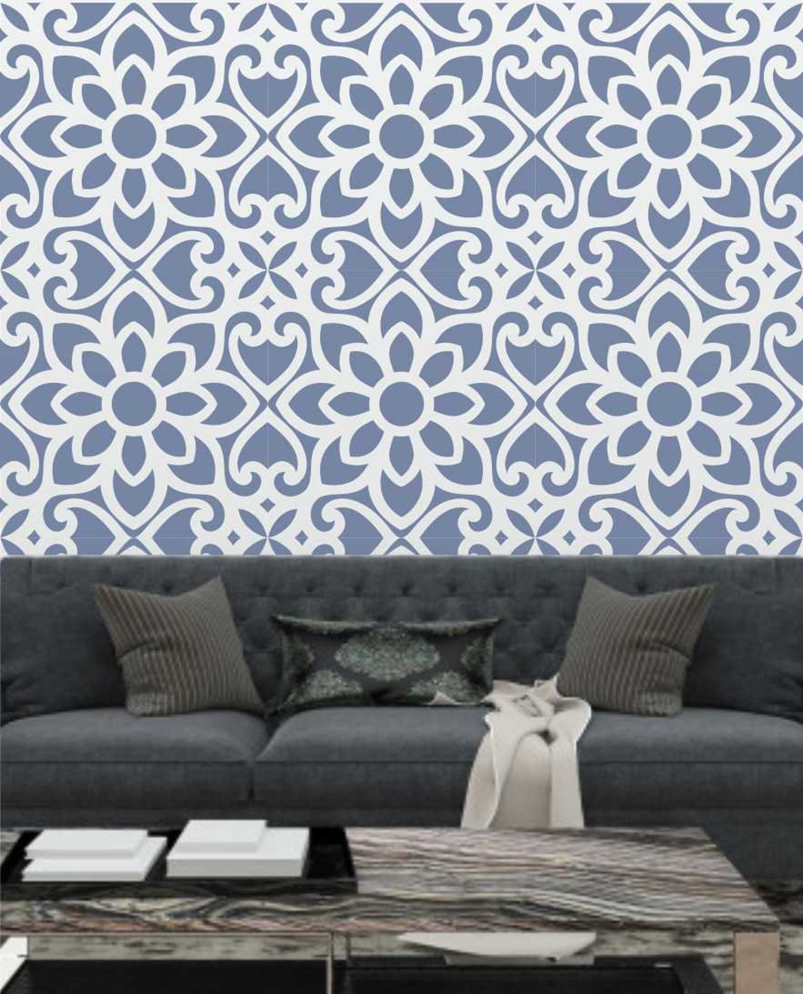 Moroccan Tile Stencil: Reusable Pattern Stencils for Painting DIY Craft ...