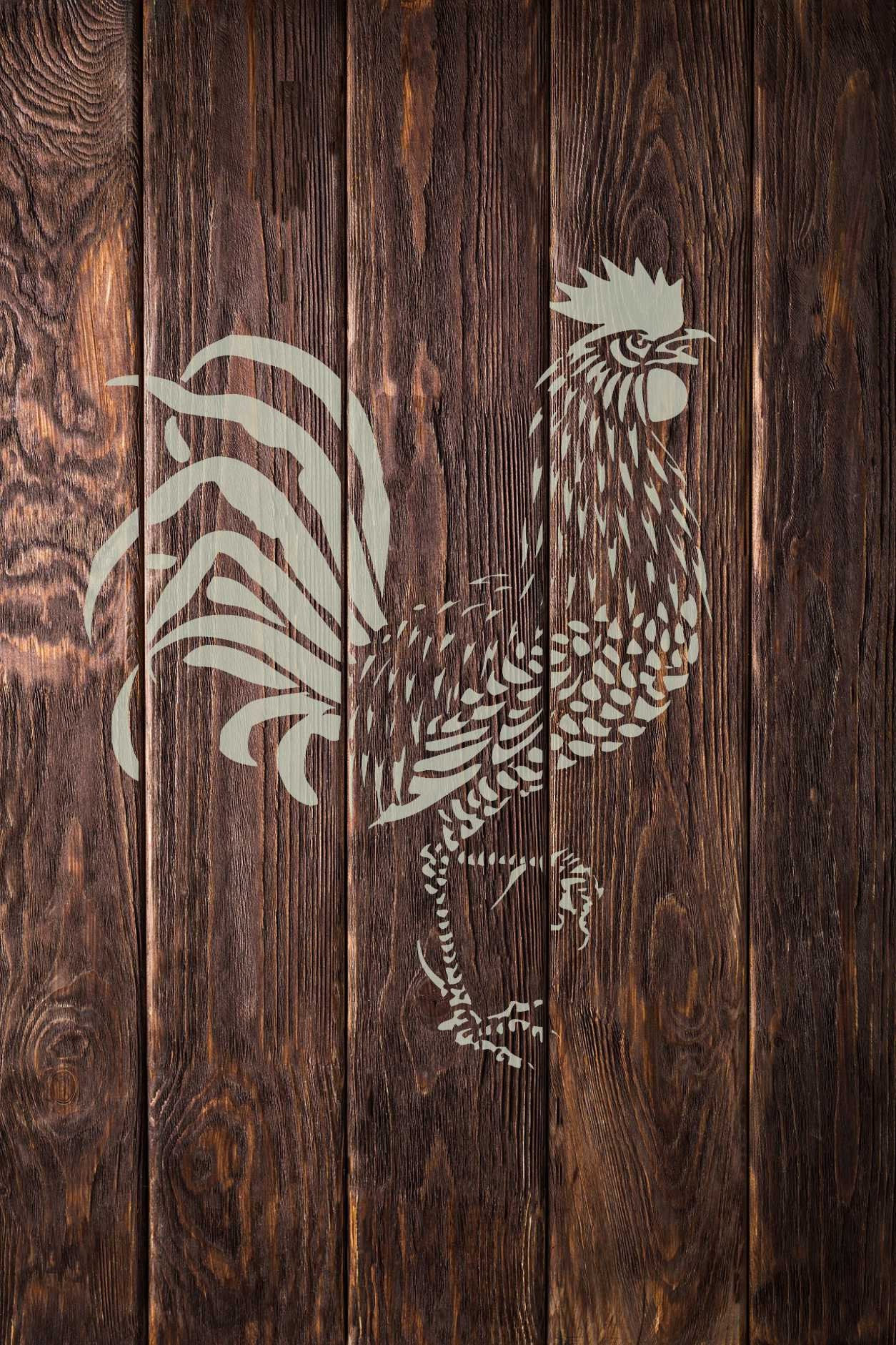 Custom Stencil Rooster: Reusable Craft Plastic Stencils for Painting ...