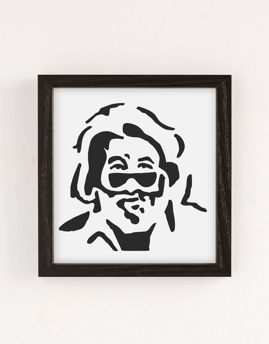 Jerry Garcia Portrait Stencil: Reusable DIY Craft Stencils for - Etsy
