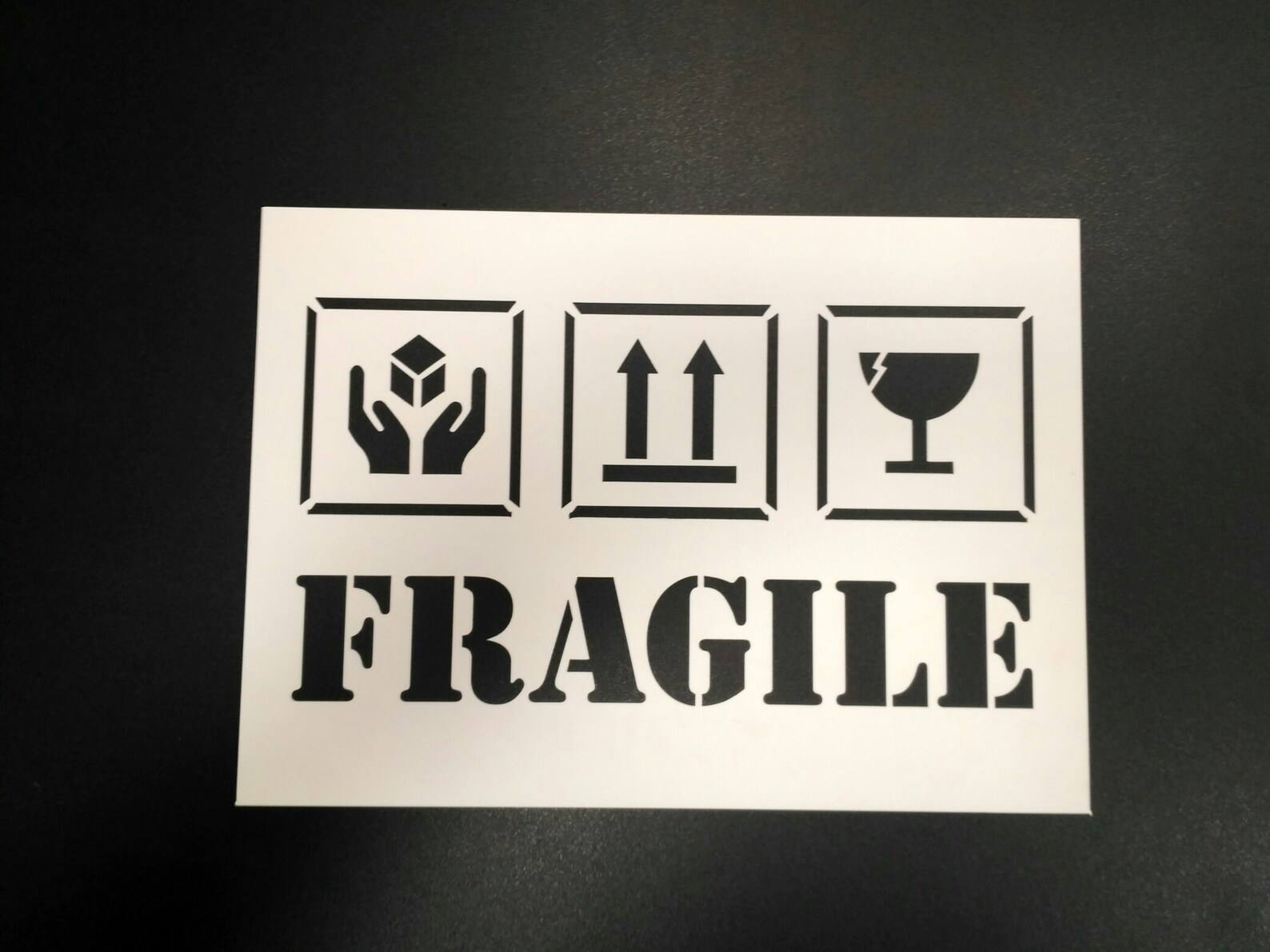 Fragile Stencil: Set of Two Stencils A4A3 Reusable Custom - Etsy