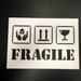 Fragile Stencil: Set of Two Stencils A4,A3 Reusable Custom Business ...