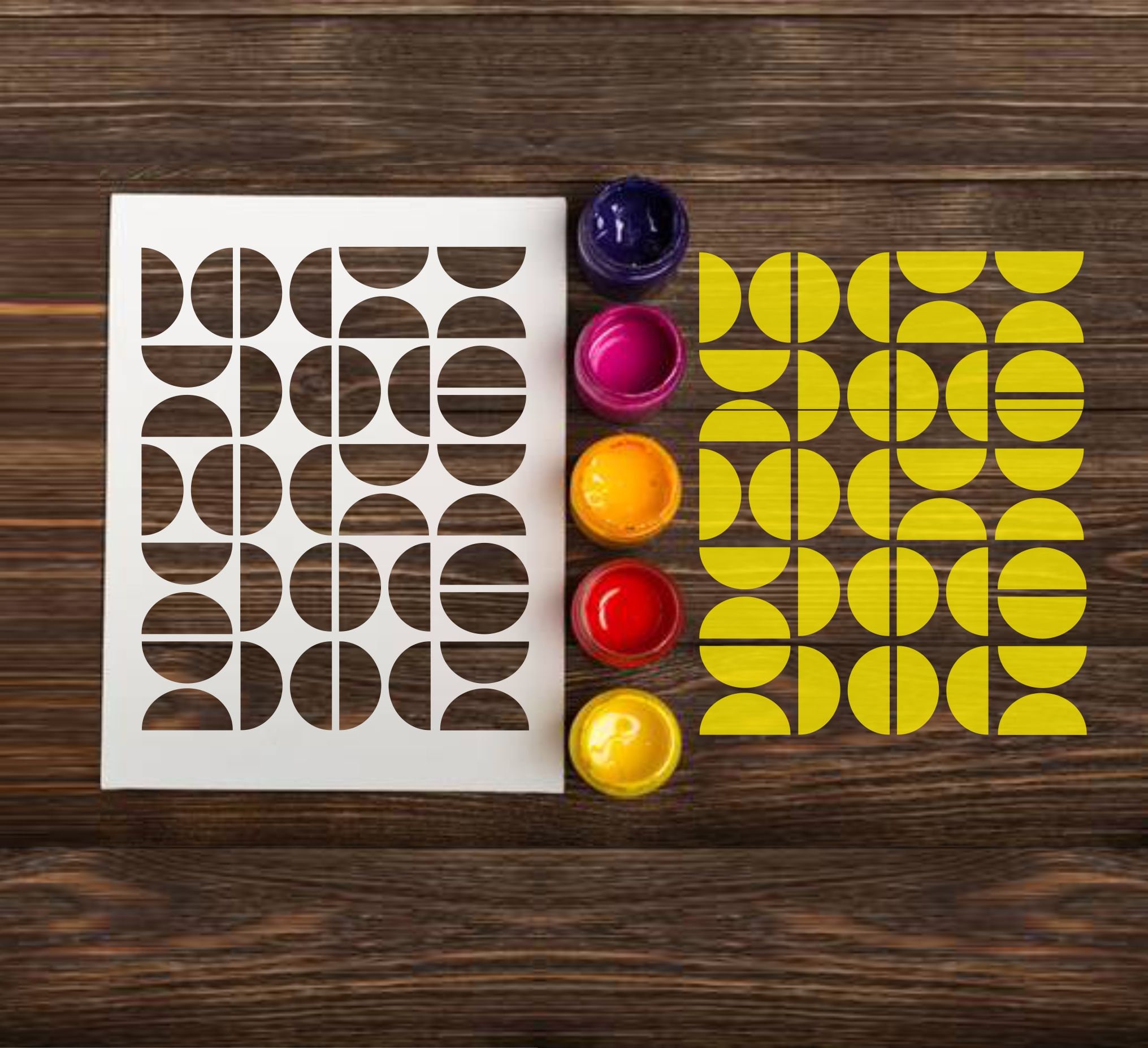 Mid Century Modern Stencil for Crafts: Reusable Custom Stencil - Etsy ...