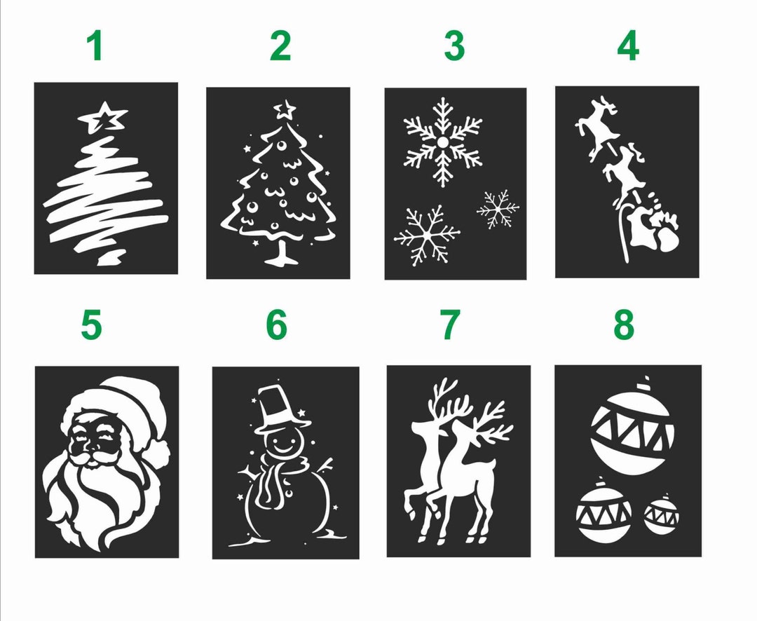 New Year Plastic Stencils 2020: Window Decor, Reusable, Painting, Art ...