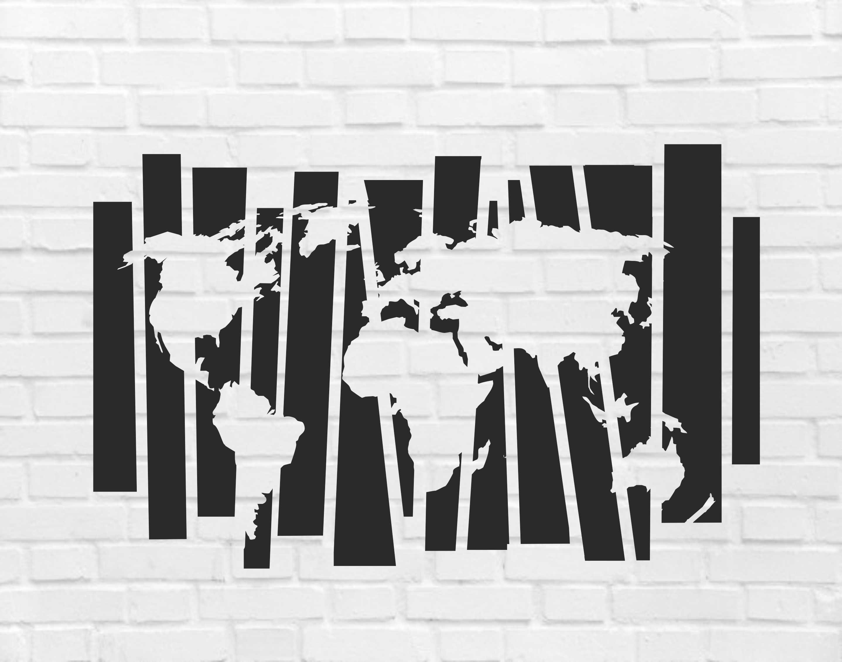 Stencil World Map Reusable Art Map Stencil World Plastic - Etsy