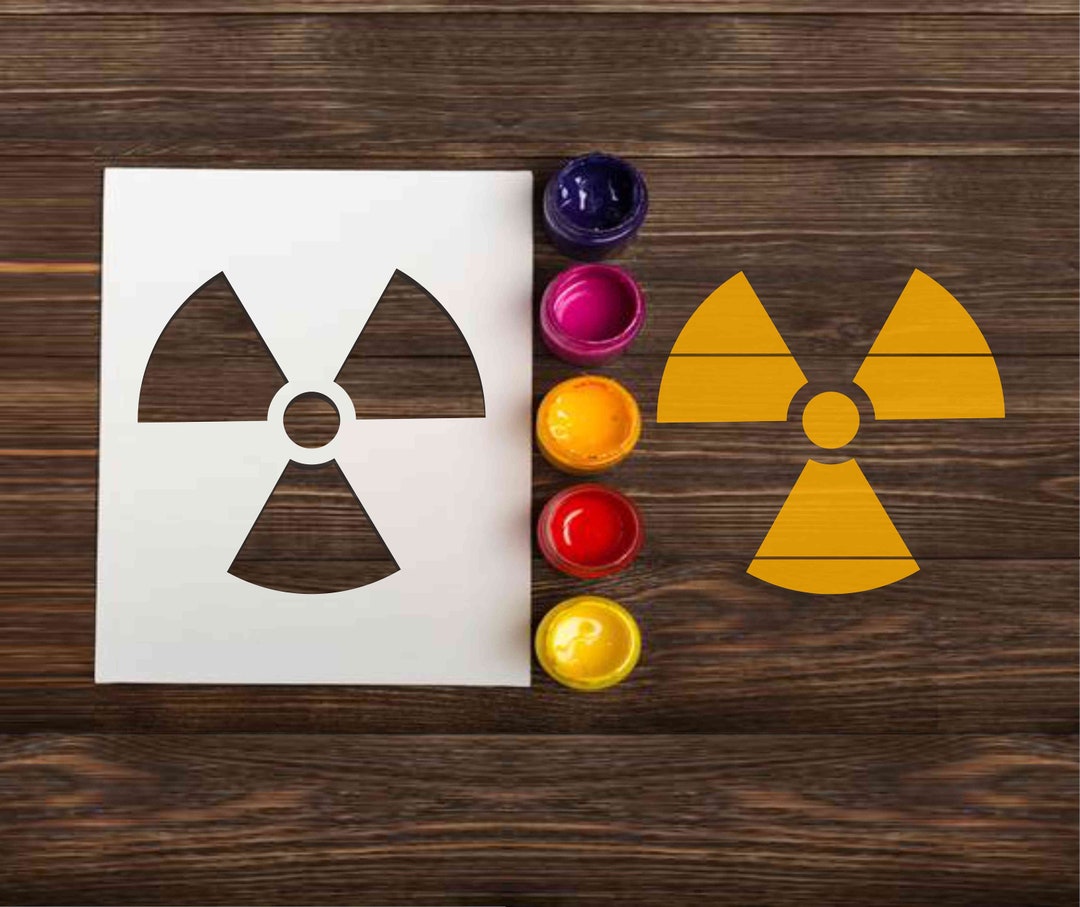 Custom Stencil Radioactive - Reusable Stencils for Painting DIY Craft ...