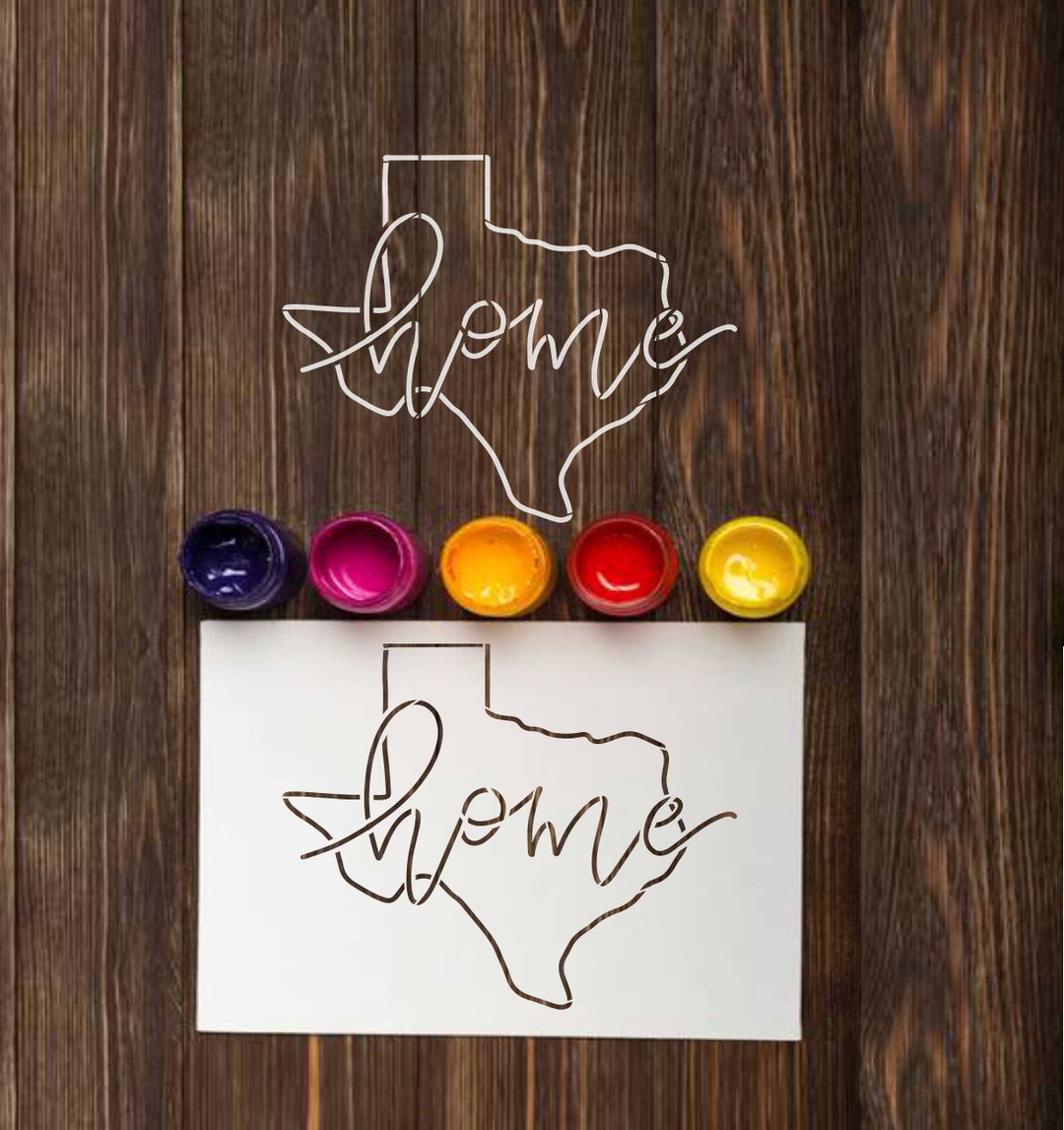 Texas Home State Stencil: Reusable Custom Stencils for Crafts, Wall Art ...