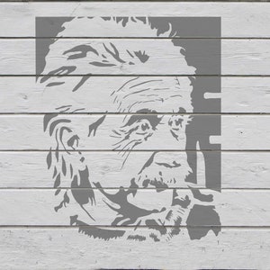 Albert Portrait Stencil: Reusable Custom Stencil for Painting DIY Craft ...