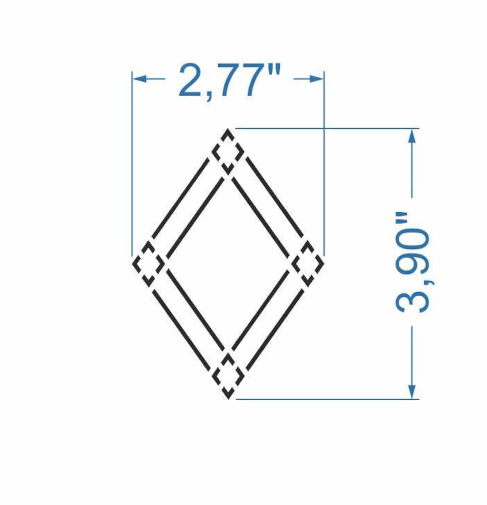 Diamond Pattern Stencil: reusable craft stencils Rhombus | Etsy