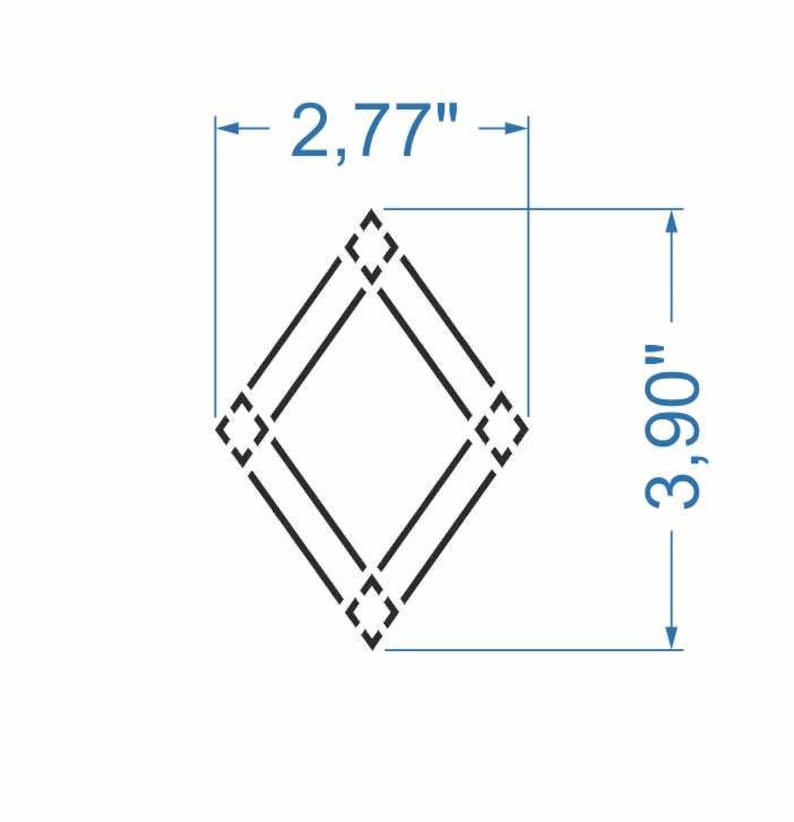 Diamond Pattern Stencil: Reusable Craft Stencils Rhombus - Etsy