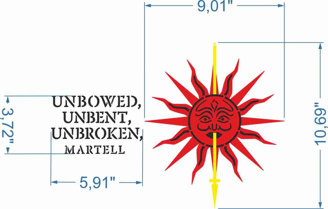 Stencils House Martell Sigil: Set of 3 Reusable Plastic - Etsy