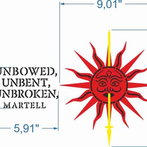 Stencils House Martell Sigil: Set of 3 Reusable Plastic | Etsy