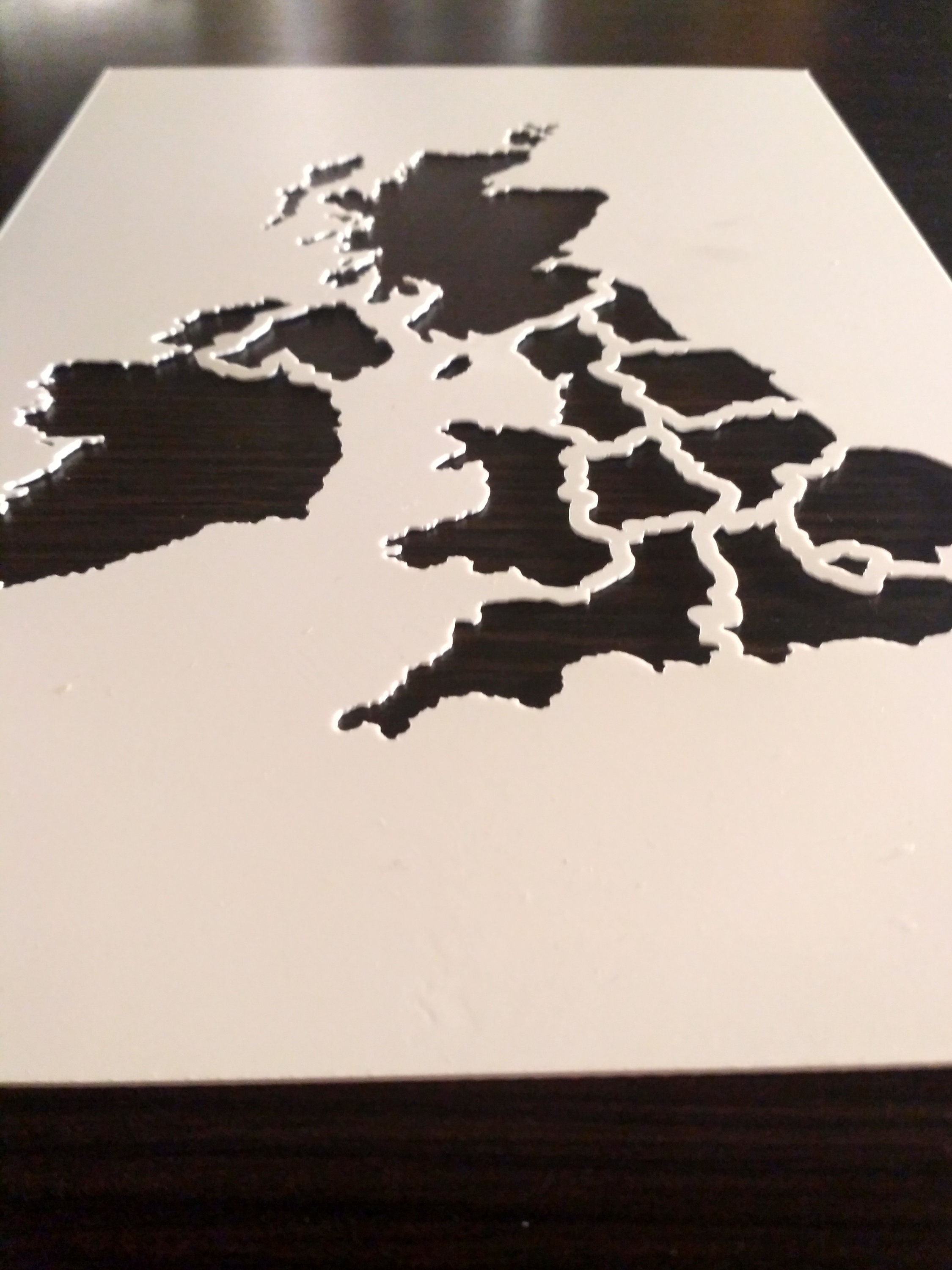 British Isles Map Stencil: Plastic United Kingdom & Ireland Map Outline ...