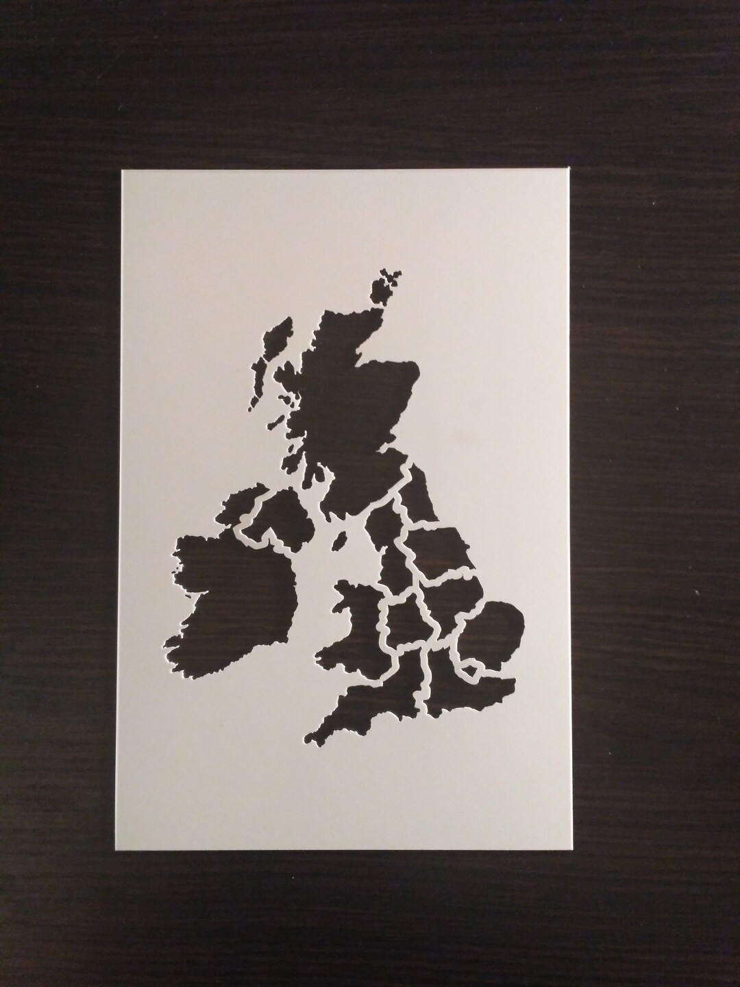 British Isles Map Stencil: Plastic United Kingdom & Ireland Map Outline ...