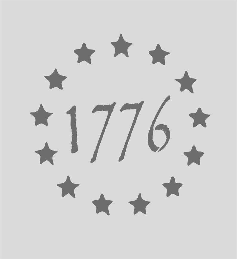 1776 Stencil: Reusable Patriotic Stencils for Paiting Betsy Ross 13 ...