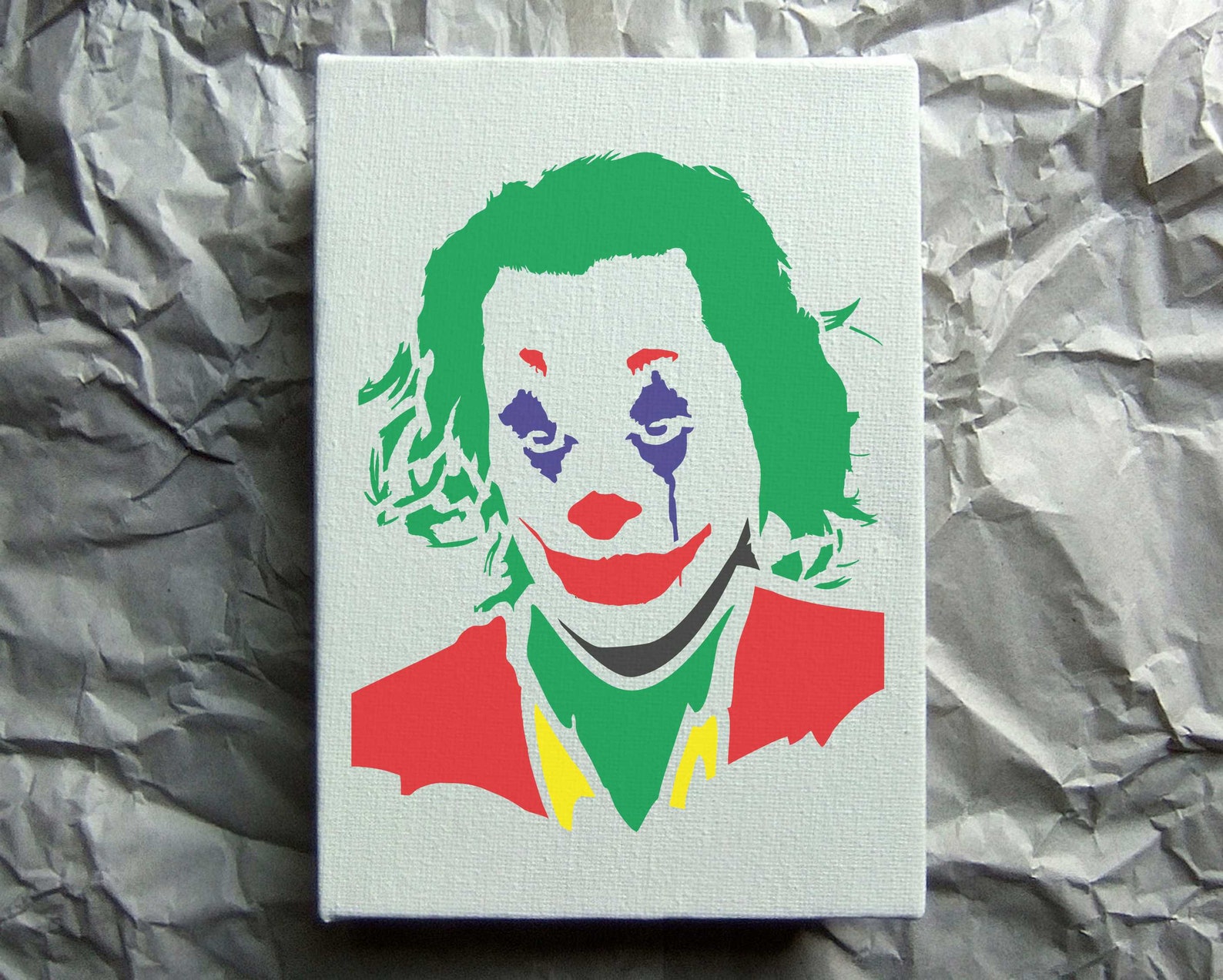 Joker Custom Stencil: Reusable DIY Craft Plastic Mylar - Etsy