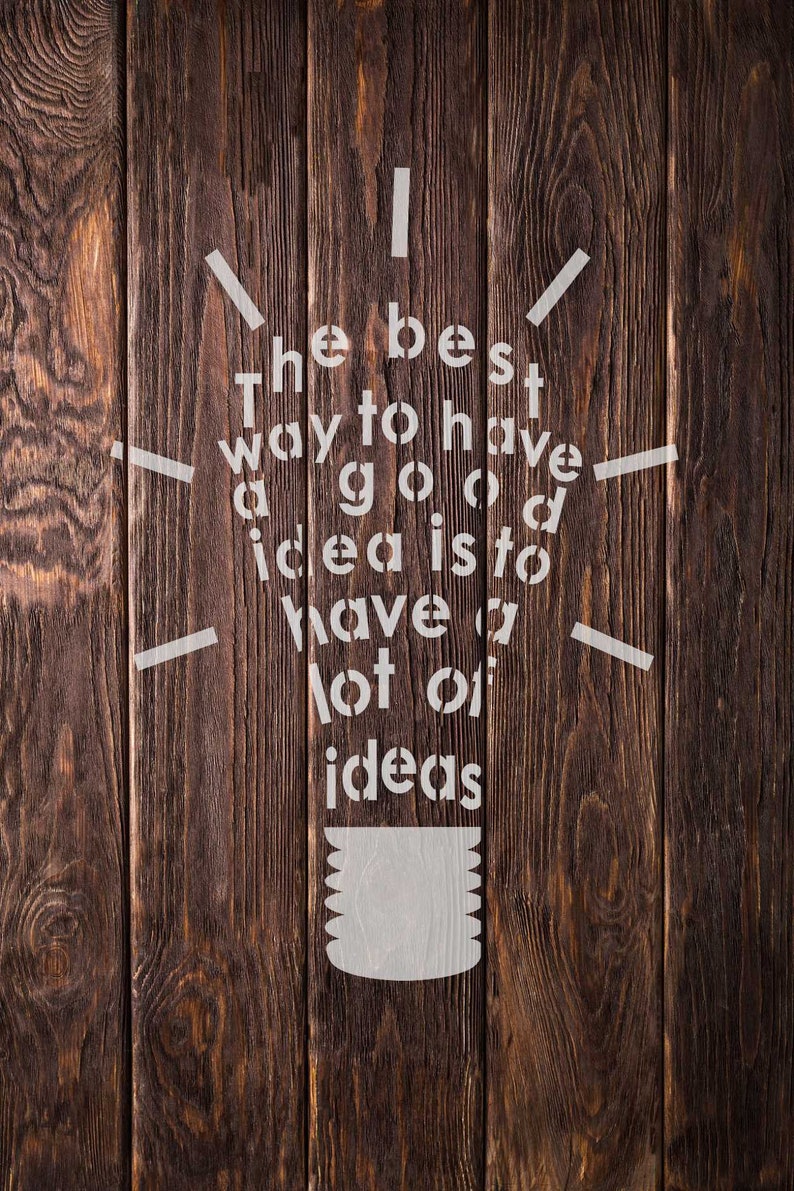 Stencil Idea Bulb: Reusable Custom Stencils for Painting Quote - Etsy
