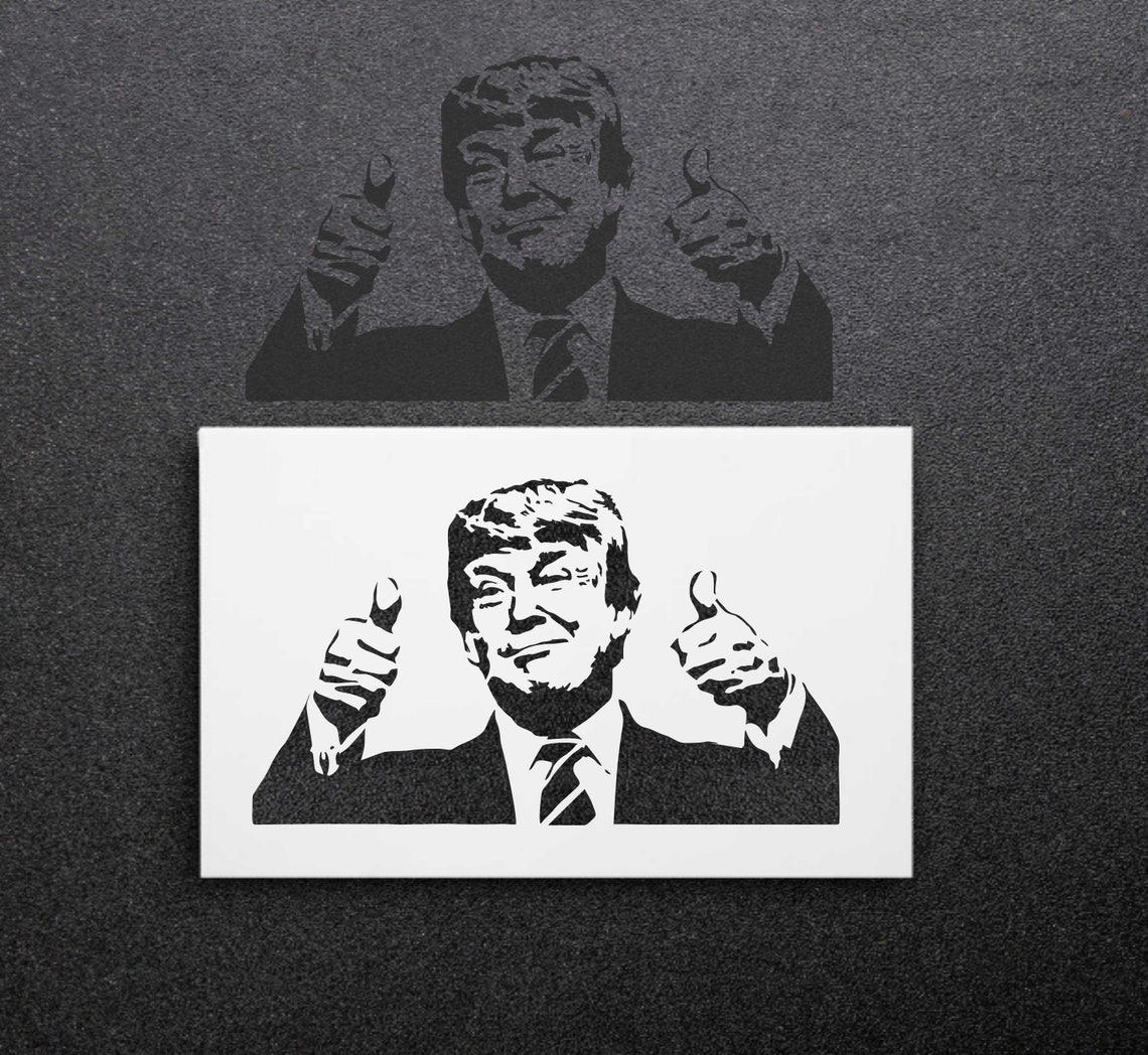 Donald Trump Stencil: Reusable Custom Stencil Template for DIY | Etsy