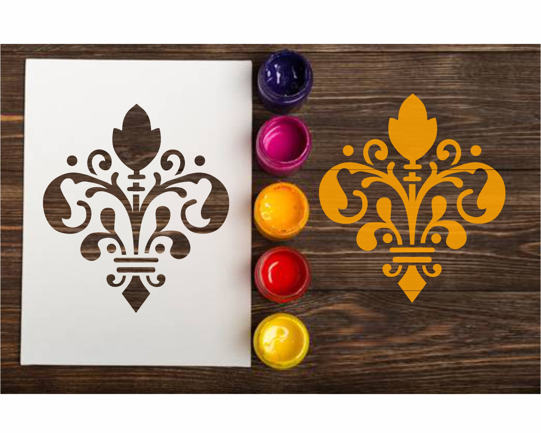 Damask Custom Stencil: Reusable Stencils for Painting, DIY Craft, Art ...