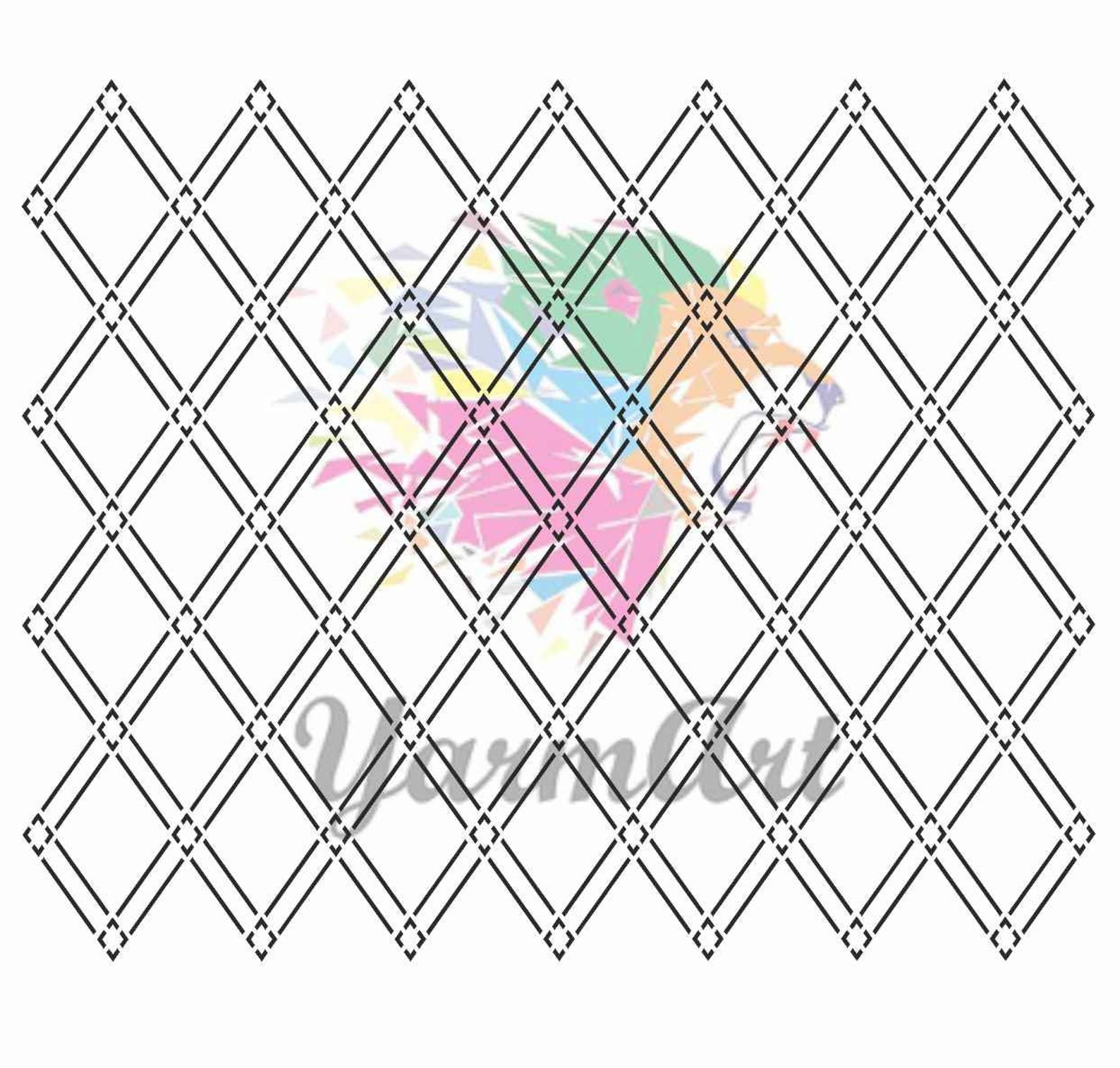 Diamond Pattern Stencil: Reusable Craft Stencils Rhombus - Etsy
