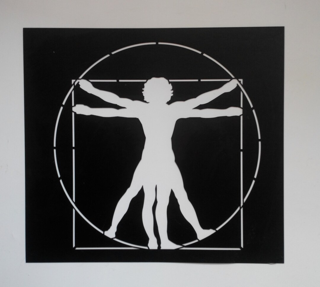 Vitruvian Man Plastic Stencil for Painting Art Supply Wall Art Da Vinci ...