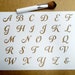 Stencil Script Alphabet Capital Letters, Reusable Craft Stencils for ...