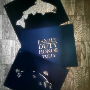 House Tully Sigil Stencils Set of 3 Reusable Plastic | Etsy