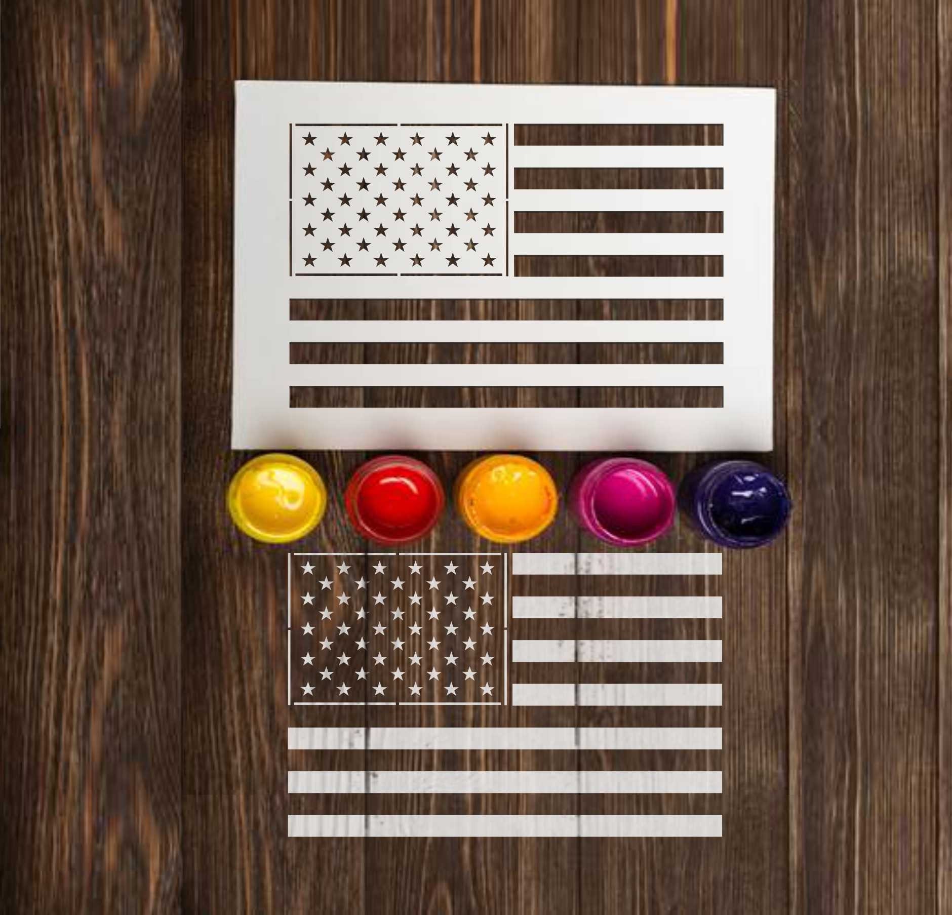American Flag Custom Stencil: Reusable Plastic Stencils for - Etsy